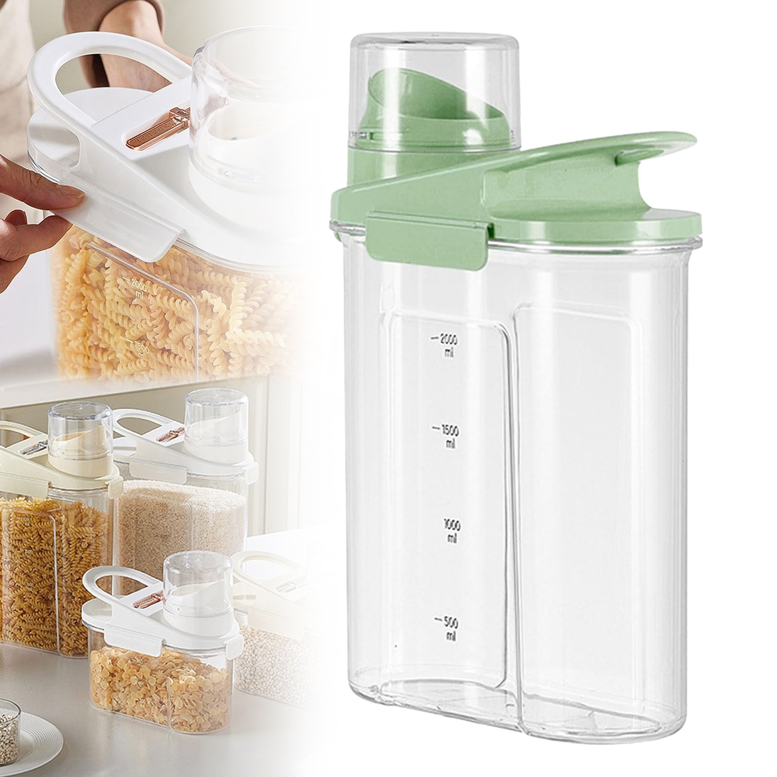 ZOURIH 2.2 L Rice Container, Cereal Container Oatmeal Storage, Airtight ...