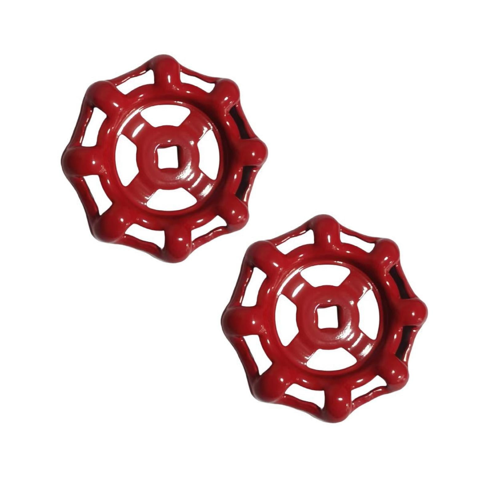 ZOURIH 2 Pack Outside Faucet Handles Replacement Faucet Round Wheel ...