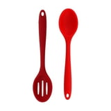 ZOURIH 4 Pack Silicone Spoons for Cooking, Heat Resistant Slotted Solid ...