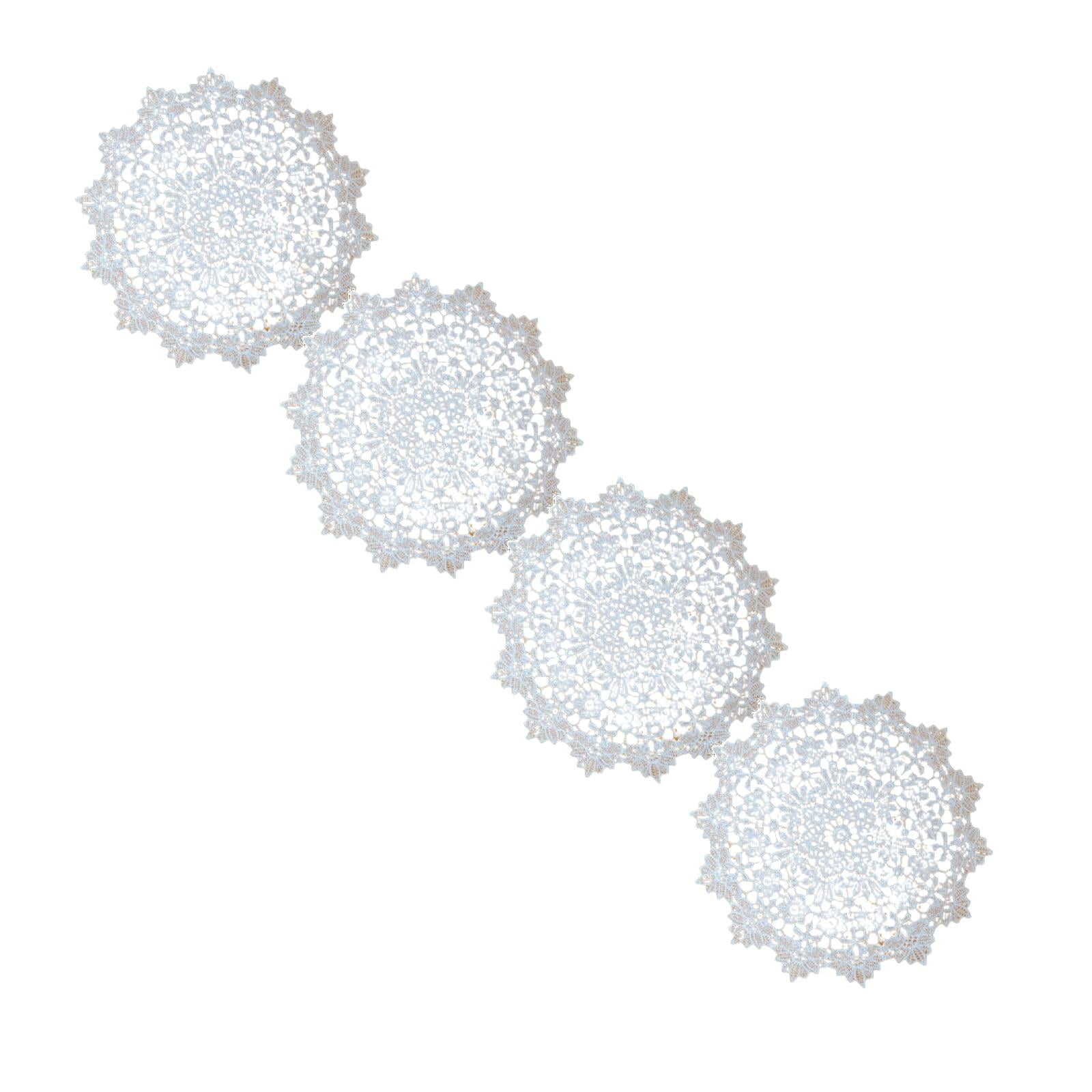 ZOURIH 4 Pieces 8 inch Lace Doilies for Tables Crochet Doilies Vintage ...