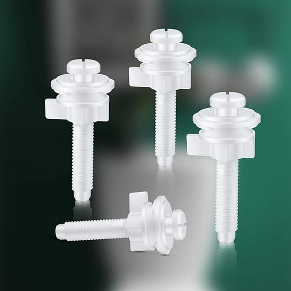 ZOURIH 4 Pieces Toilet Seat Screws Replacement Kit Plastic Bolts with ...