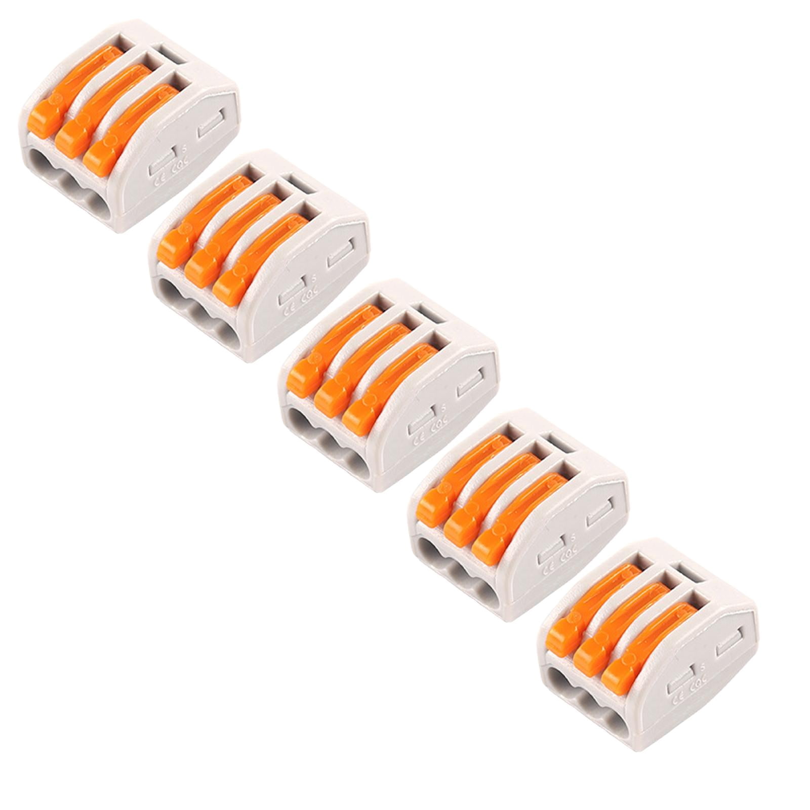 ZOURIH 5 Pcs Push Wire Connectors 3 Port,Electrical Connectors, 32A ...