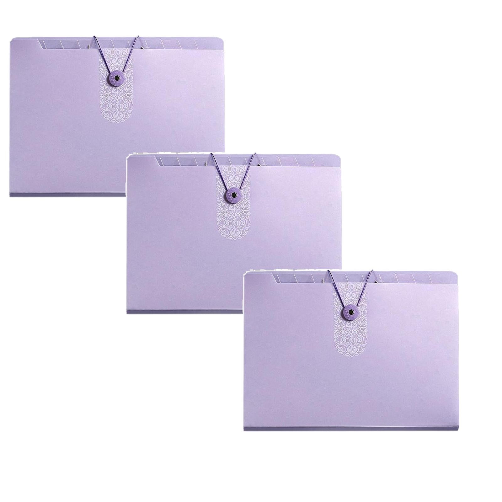 ZOURIH 8 Pocket Expanding File Folder,3 Pcs Premium Accordion File ...