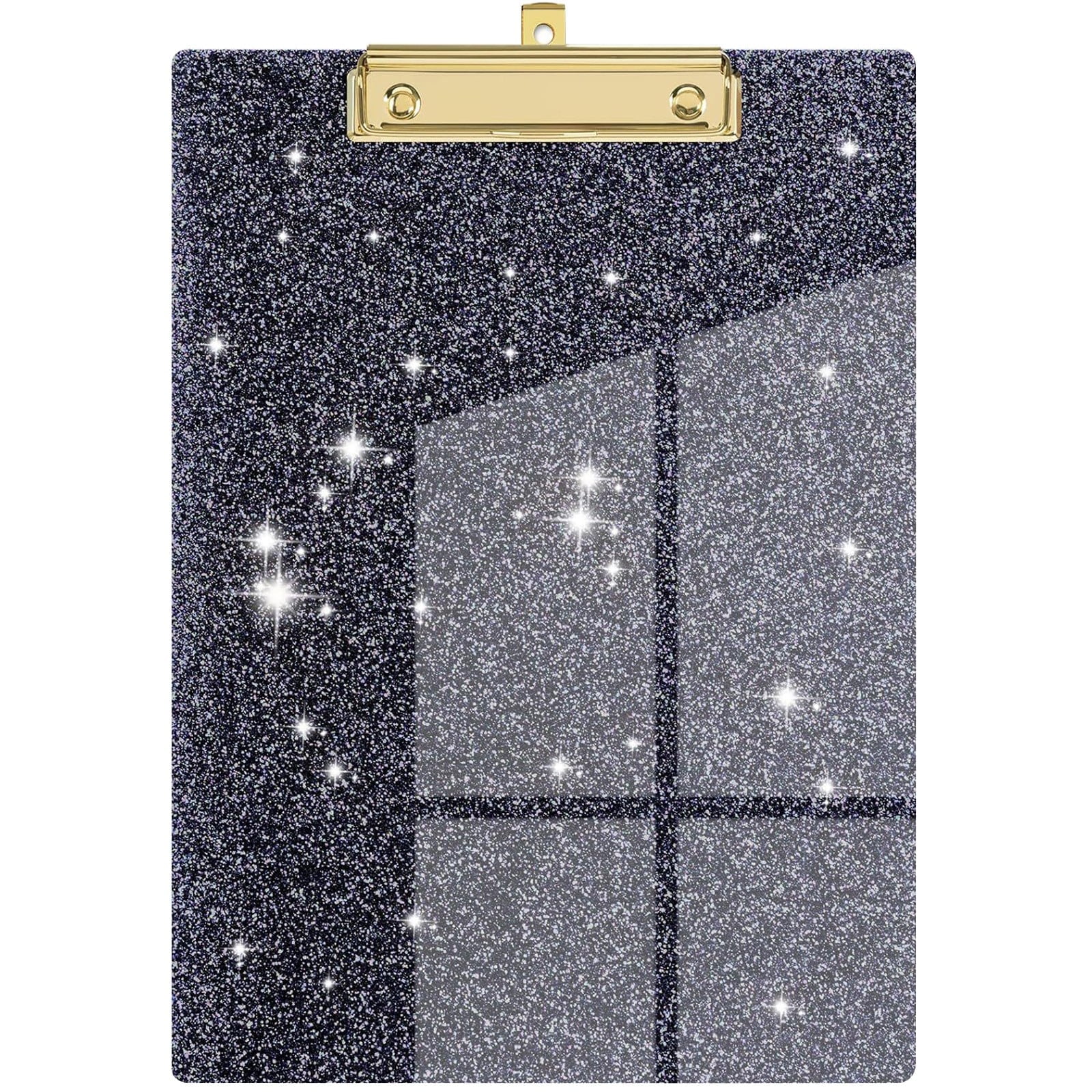 ZOURIH Acrylic Glitter Clipboards, Sparkly Board with Low Profile Gold ...