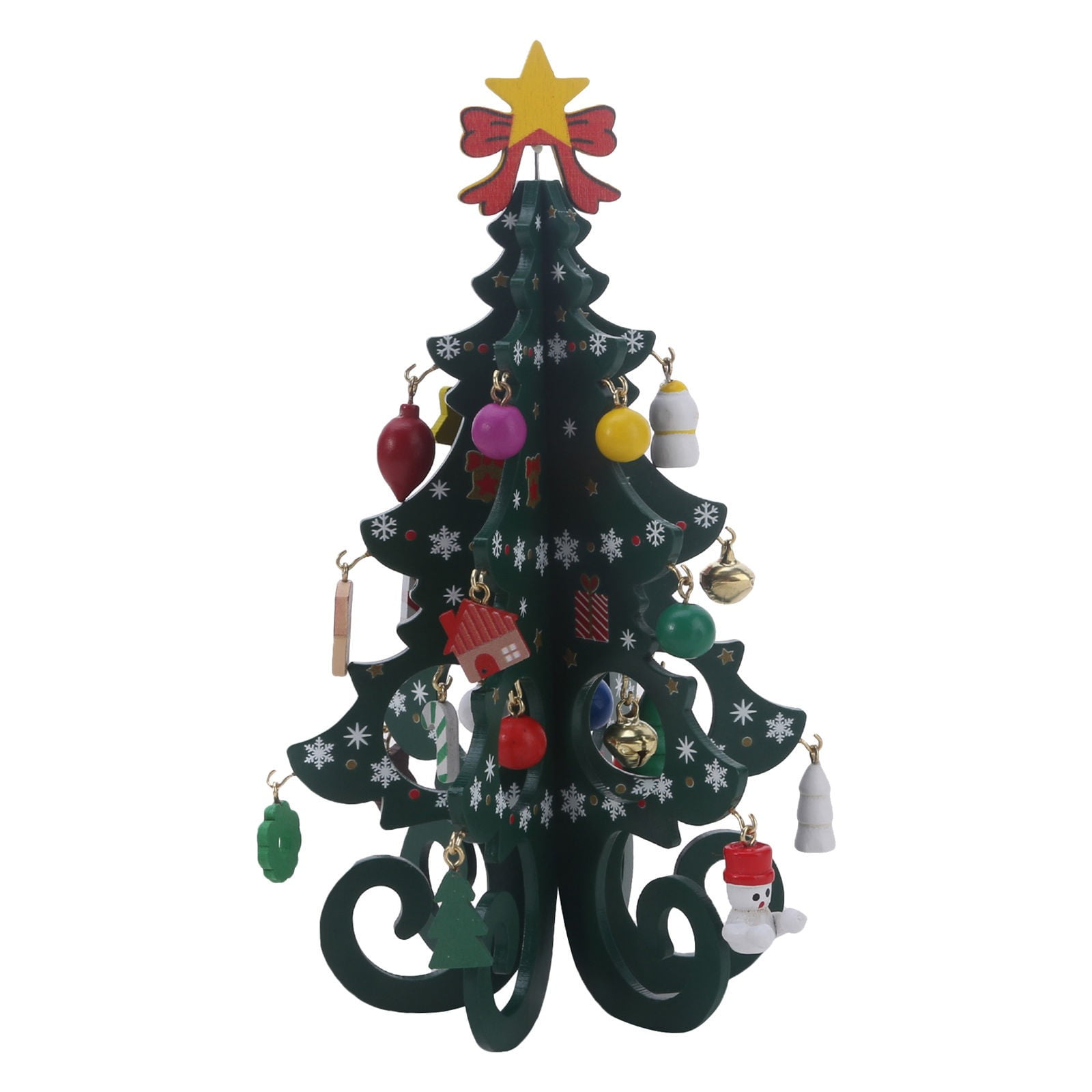 ZOURIH Christmas Decor Wood Table Christmas Tree Rustic Christmas Tree ...