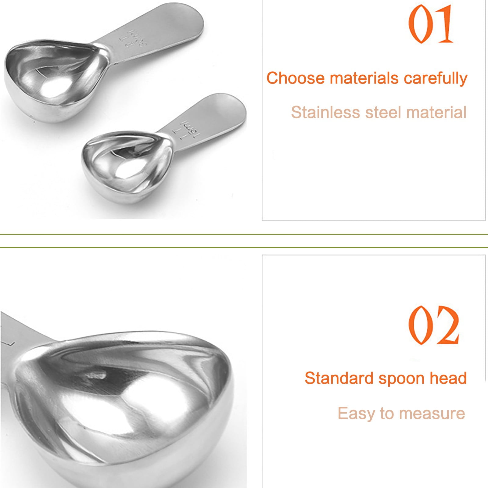 ZOURIH Coffee Scoop 1Pc Stainless Steel Measuring Coffee，Triangular ...