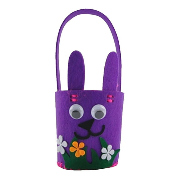 ZOURIH Easter Basket Easter Bucket with Handle Felt Bunny Treat Bags ...