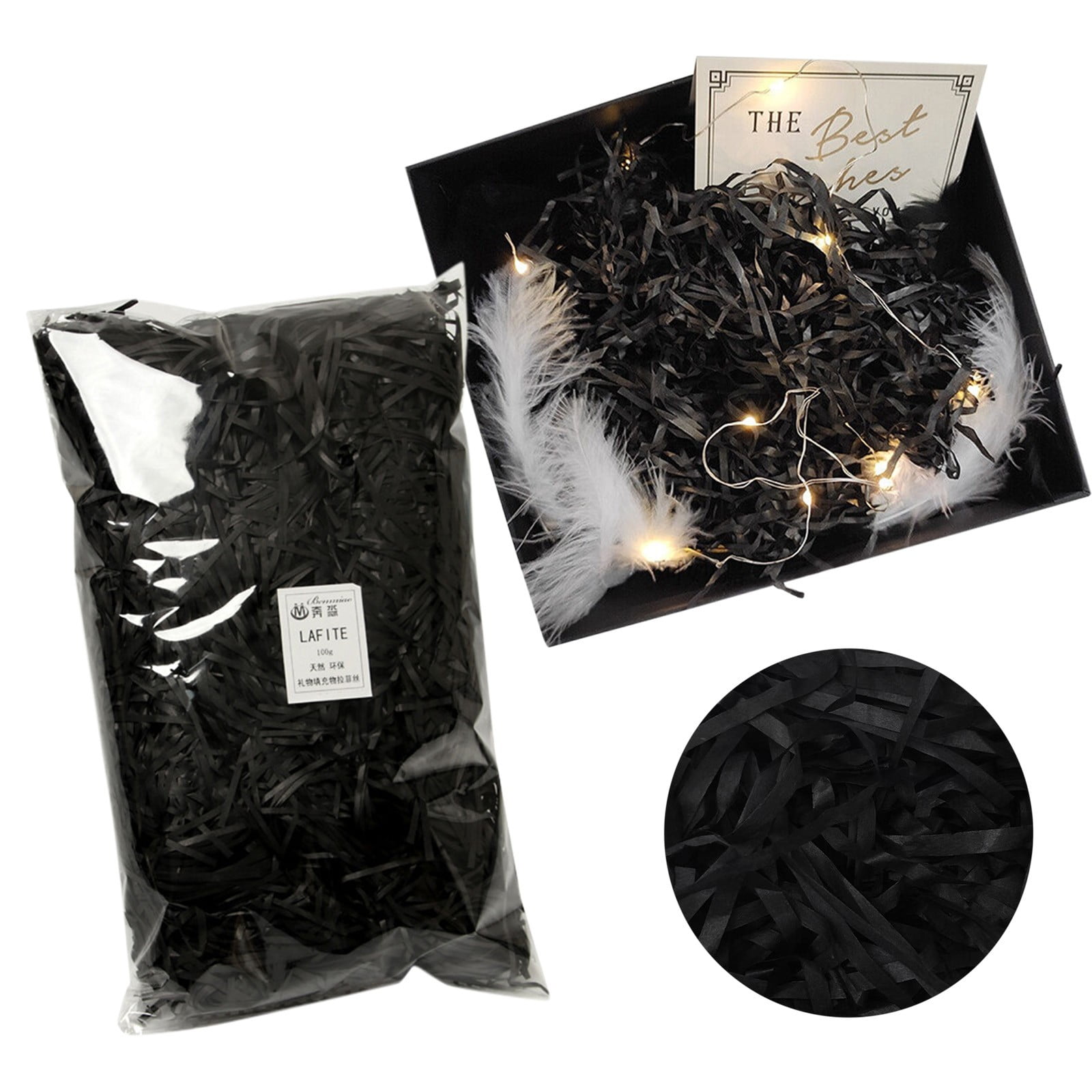 ZOURIH Gift Wrapping Paper Festival Basket Glitter Raffia Paper Shreds ...