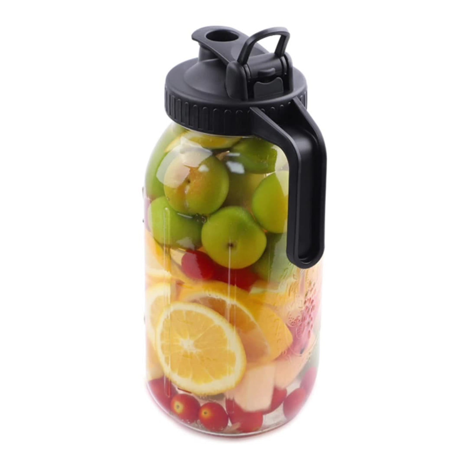ZOURIH Glass Pitcher with Lid 2Pack 2 Wide Mouth Mason Jar Pitcher 64Oz ...