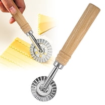 Pasta & Pastry Cutter Wheel with Wooden Handle Ravioli Crimper Dough ...