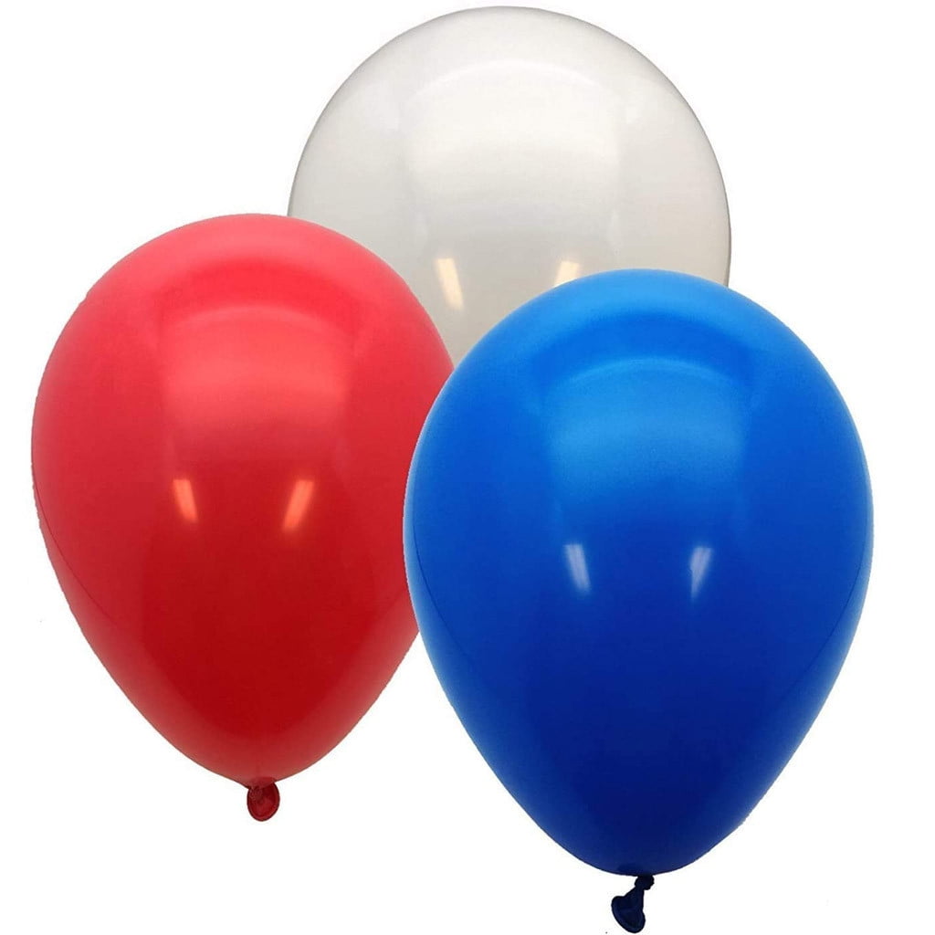 ZOURIH Red White and Blue Balloons Pack of 60, 12 Inch Latex Party ...