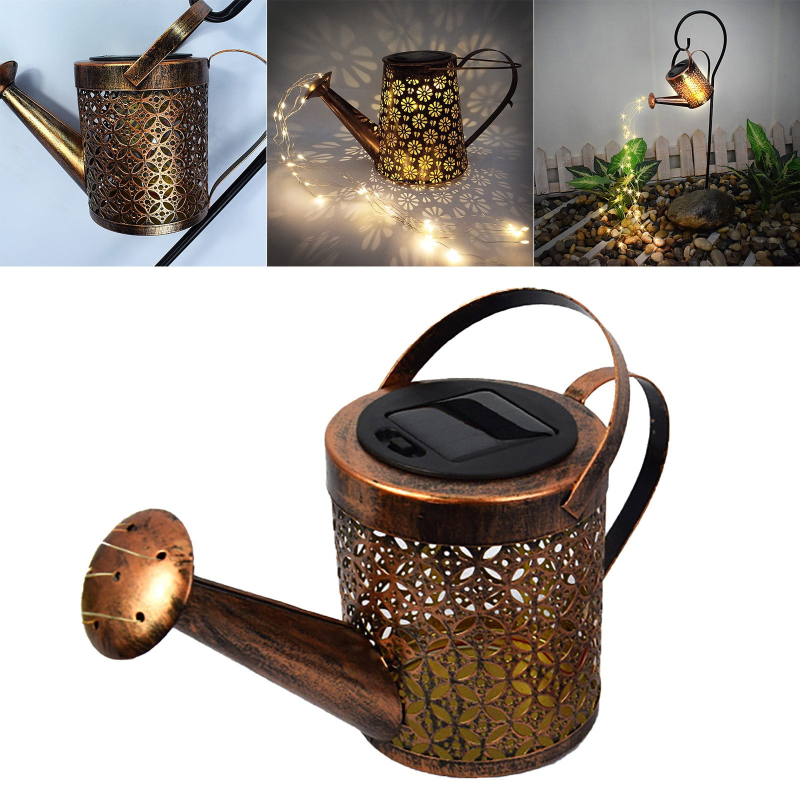 ZOURIH Solar Courtyard Lamp Creative Kettle Sprinkler Ground Insert ...