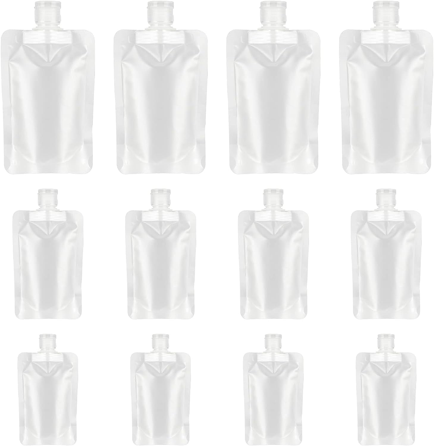 ZOUYUE 12 Pieces Travel Size Refillable Pouch for Toiletries Bulk 30ml ...