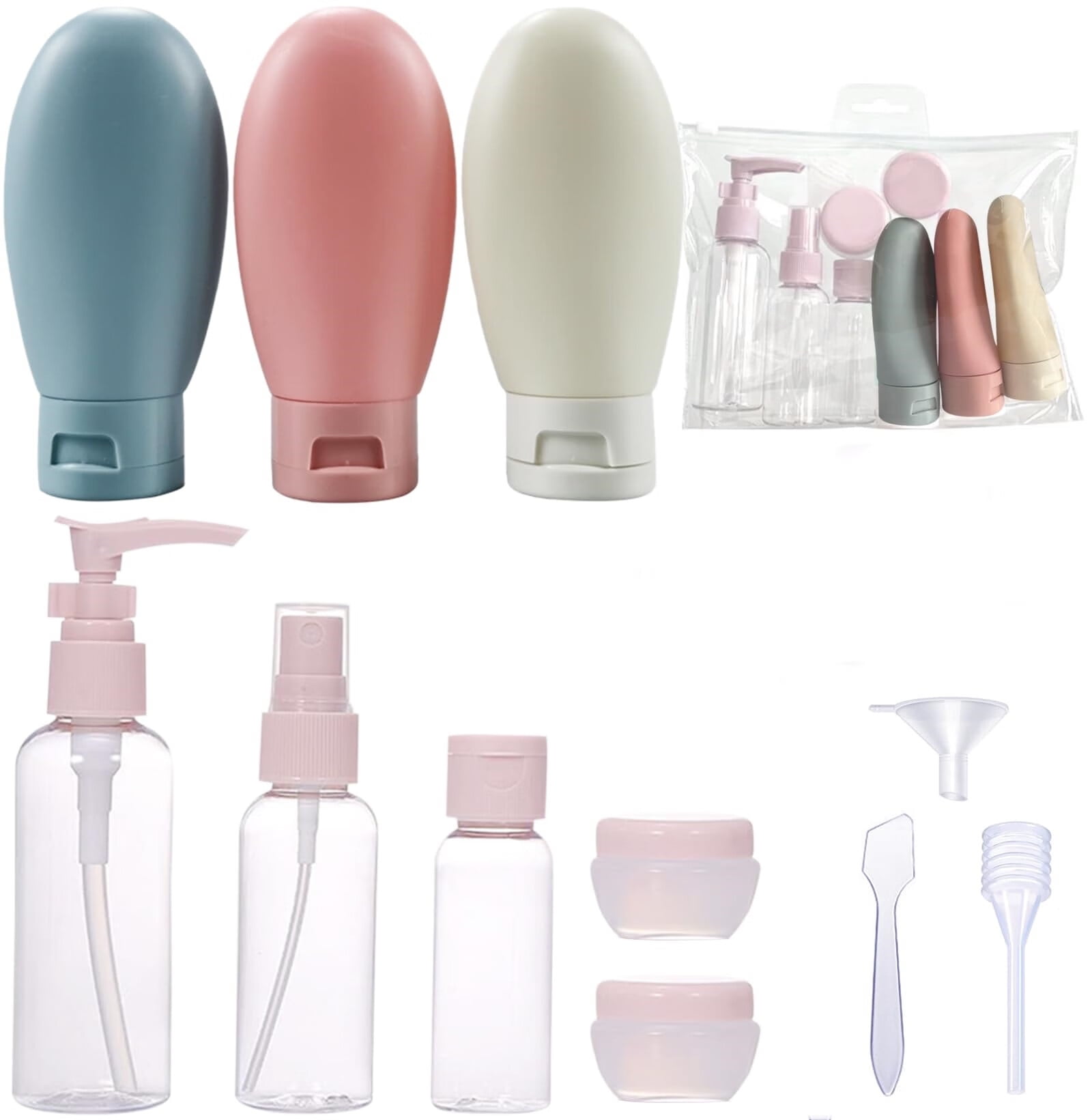 ZOUYUE 12PCS Travel Bottles Set for Toiletries,TSA Approved Traveling ...