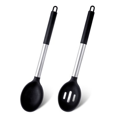 Craft Kitchen High Heat Nylon Solid Spoon with Triple Rivet Handle ...