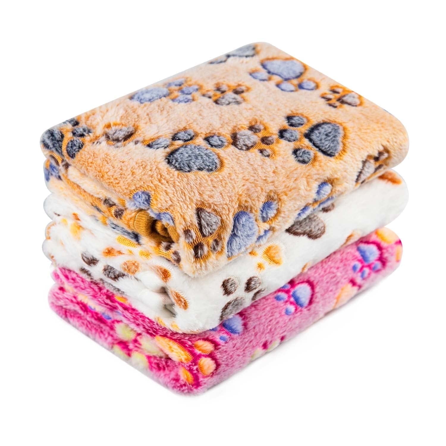 ZOUYUE 3 Pack Pet Blankets for Dogs and Cats-Super Soft Fluffy Premium ...