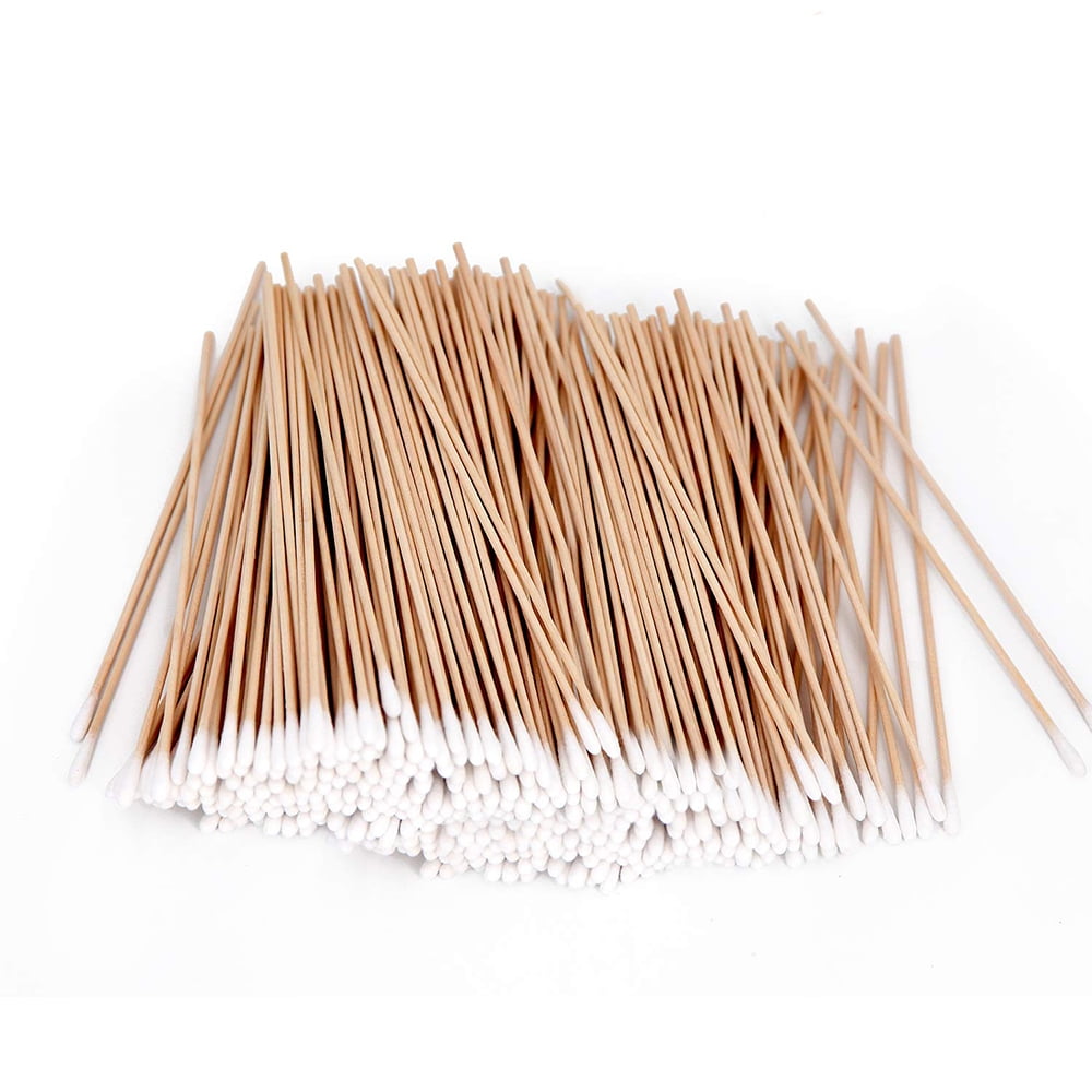 ZOUYUE 700 Pcs Count 6" Inch Long Cotton Swabs with Wooden Handles ...