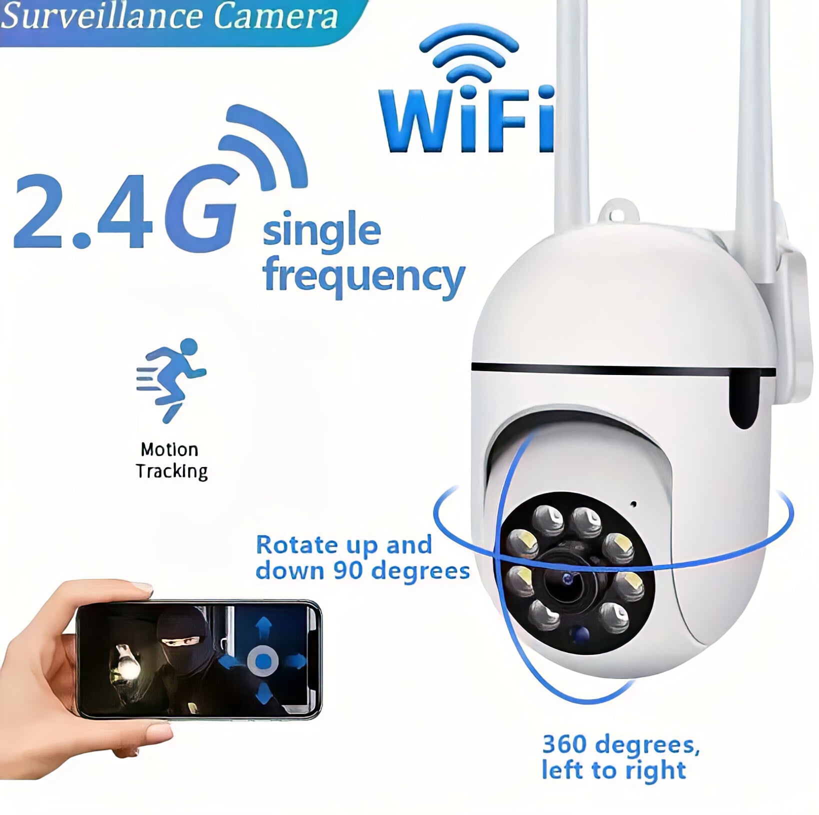 ZOUYUE AUSALL FHD (1082P) Outside Surveillance Camera 360° CCTV Camera ...