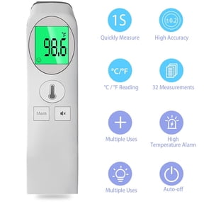 Equate Bluetooth Dual-Function Infrared Thermometer with Forehead and ...