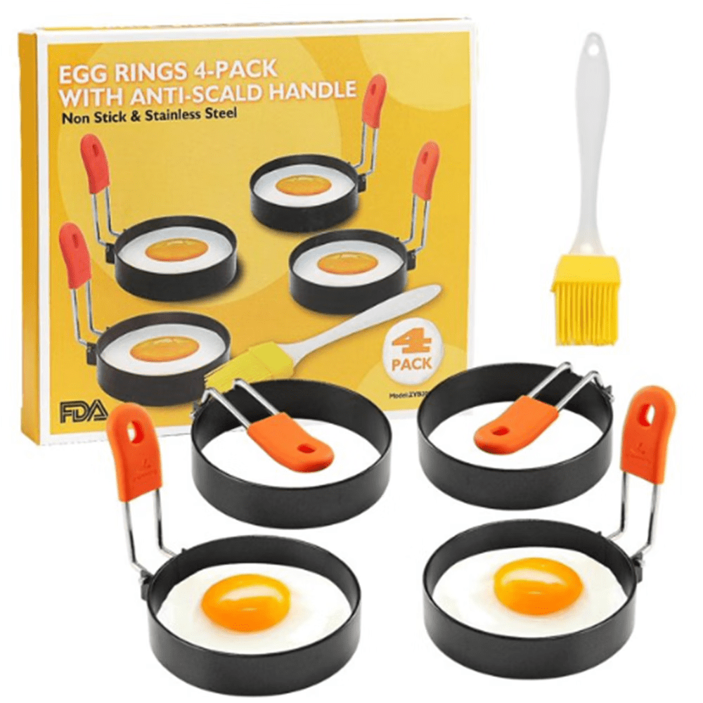 ZOUYUE Egg Ring,4 Pack Round Breakfast Household Mold Tool Cooking ...