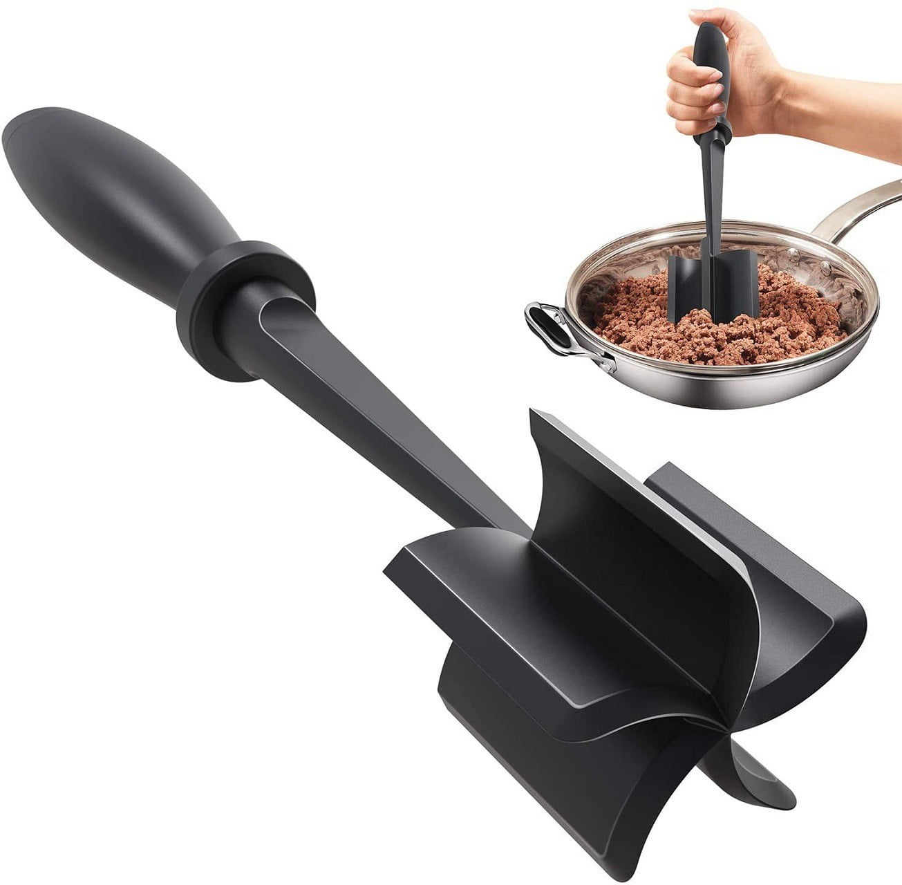 ZOUYUE Meat Chopper, Heat Resistant Meat Masher for Ground Beef ...