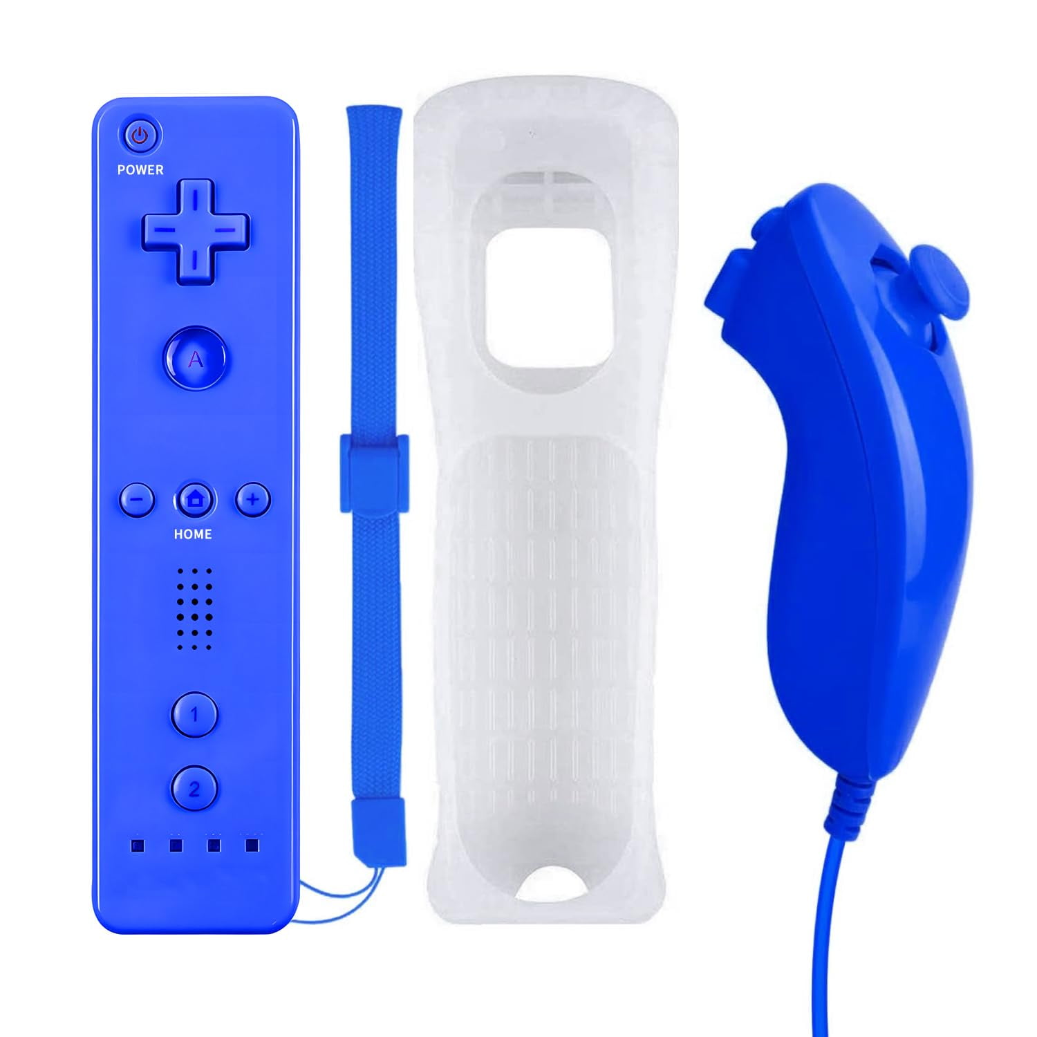 ZOUYUE Wii Remote Controller and Nunchuck Controller with Silicone Case ...