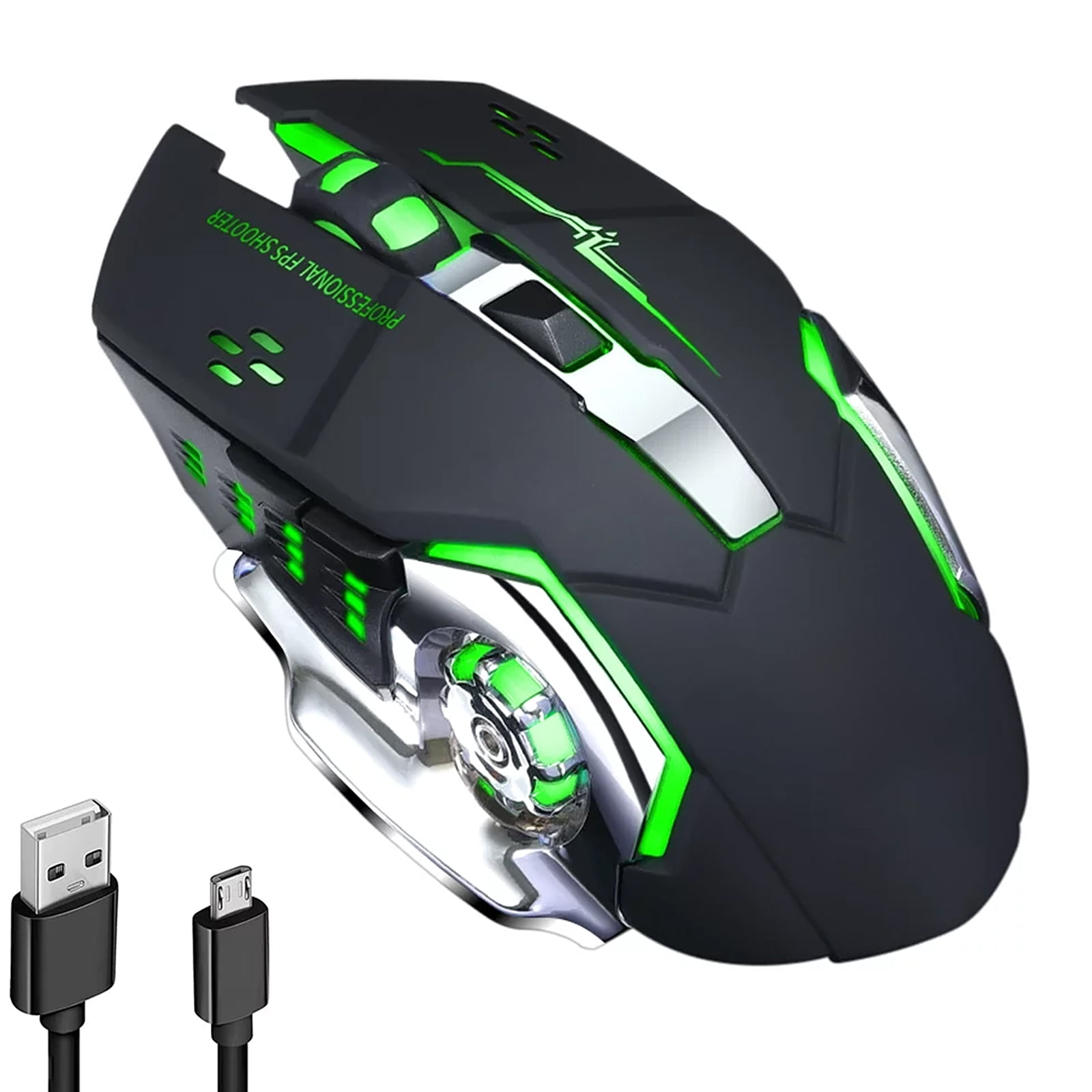 ZOUYUE Wireless Gaming Mouse with Buttons on the Side Rechargeable ...