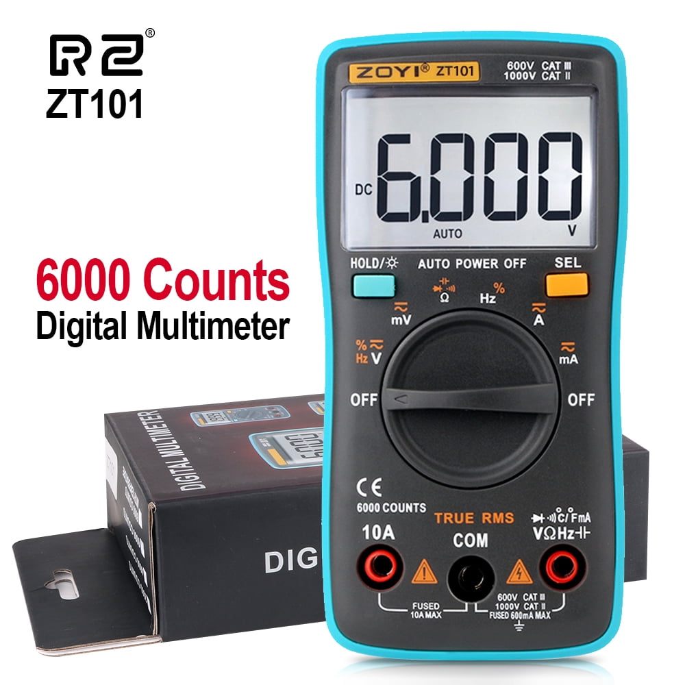 ZOYI Test Leads Digital Multimeter Auto 4000 6000 AC/DC 2000 Voltage ...