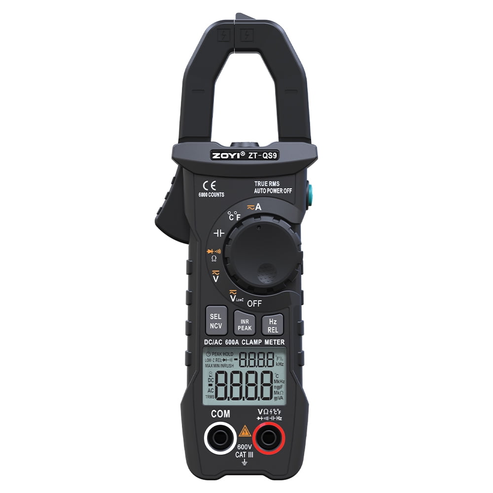 ZOYI ZT-QS9 6000 Counts Clamp Meter Multimeter Tester with Capacitance ...