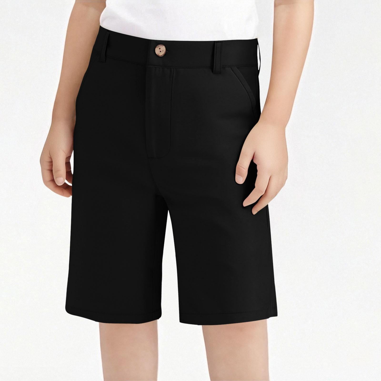 ZOYOEN Girls Chino Shorts with Pockets- Knee Length Pull On Casual ...