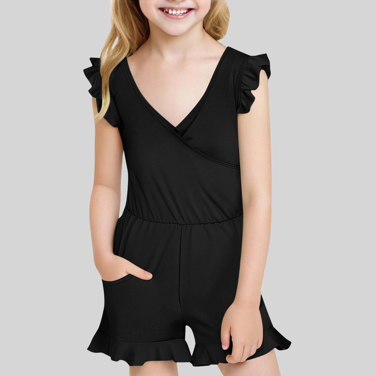 ZOYOEN Girls One-Piece Swimsuits- Summer Beach Swimwear V-Neck ...