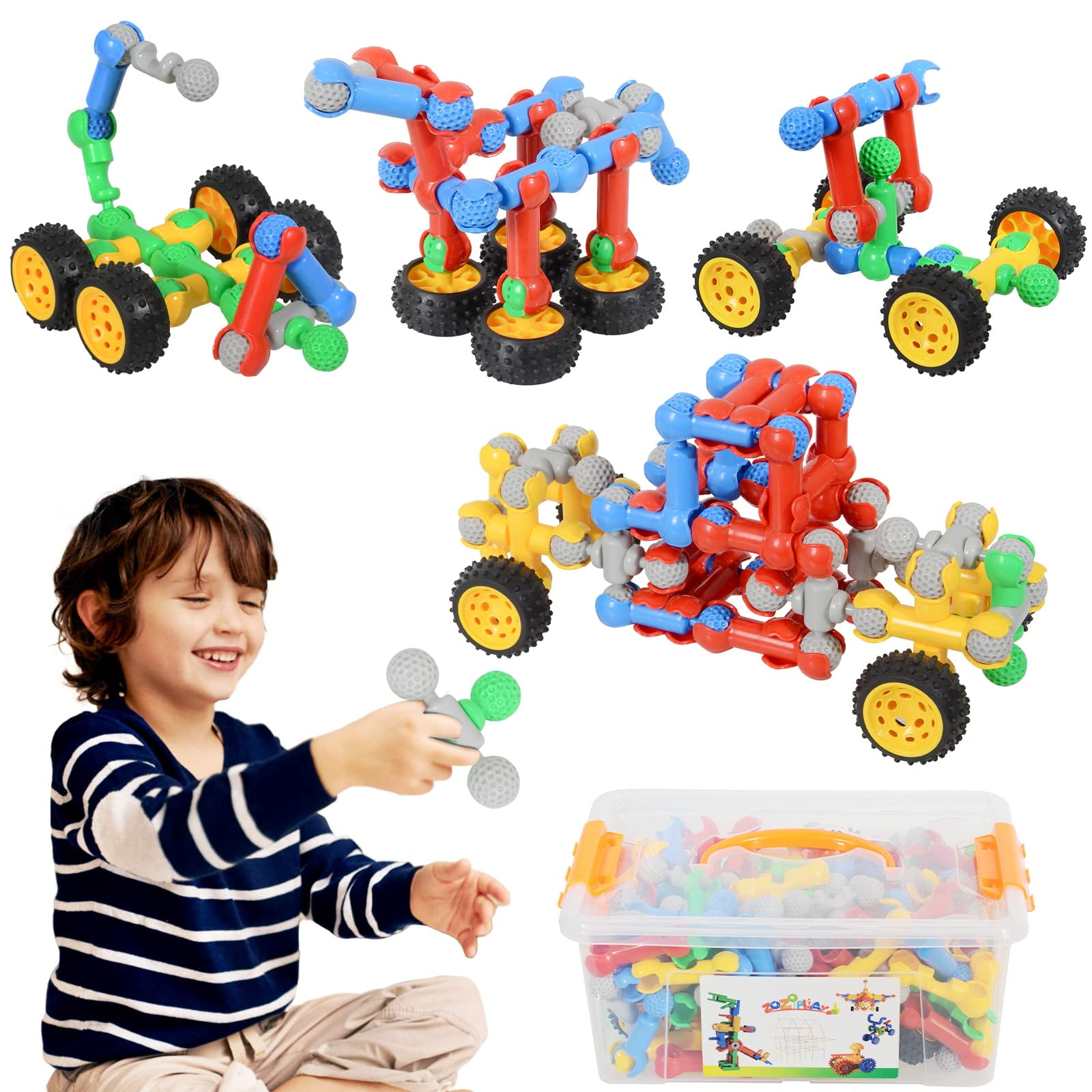 ZOZOPLAY 160 Pcs Building OIF8 Blocks Set, STEM Toys for Kids 3 ...