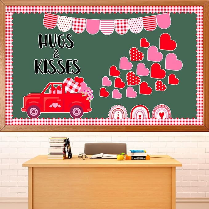 ZOiiWA Valentine's Day Bulletin Board Decorations Valentine's Day Truck ...