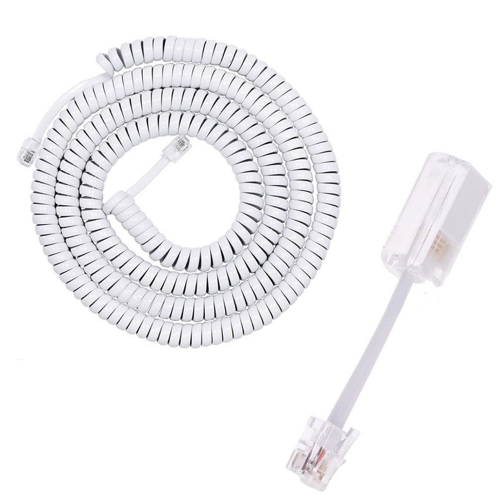 ZPAQI 1 Set 360 Degree Rotating Swivels Cord RJ9 Telephone Handset Cord ...