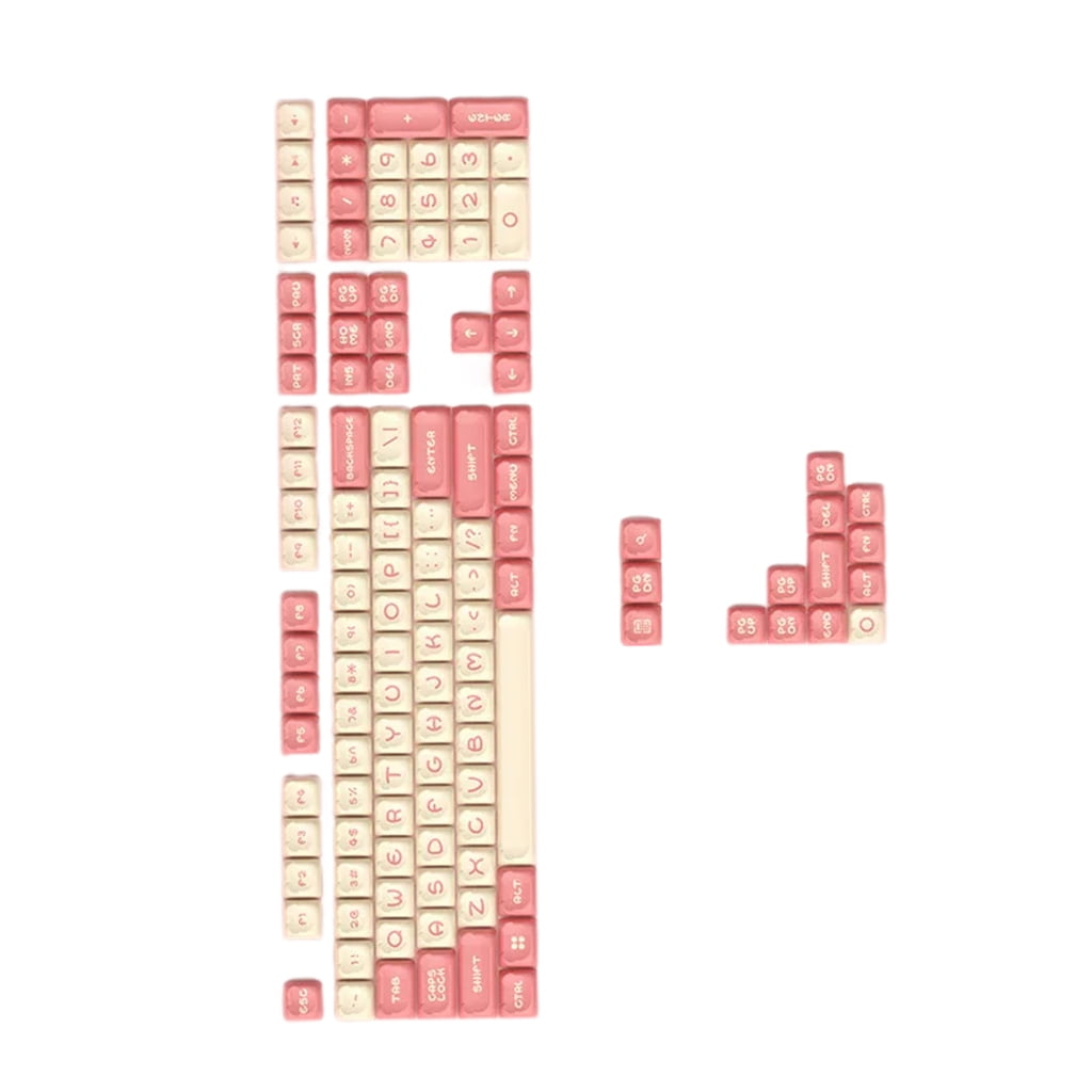 ZPAQI 122Keys Keycaps,Expressive Bear Cartoon PBT Keycap Set OEM Height ...