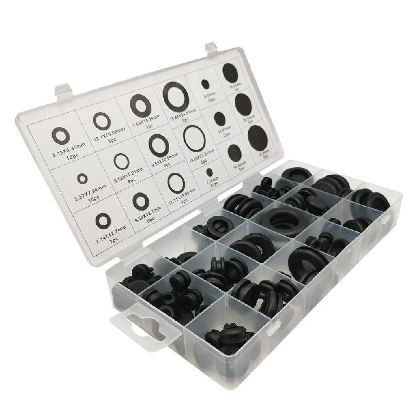 ZPAQI 125Pcs/set 18 Different Size Rubber Grommet Assortment Kit Rubber ...