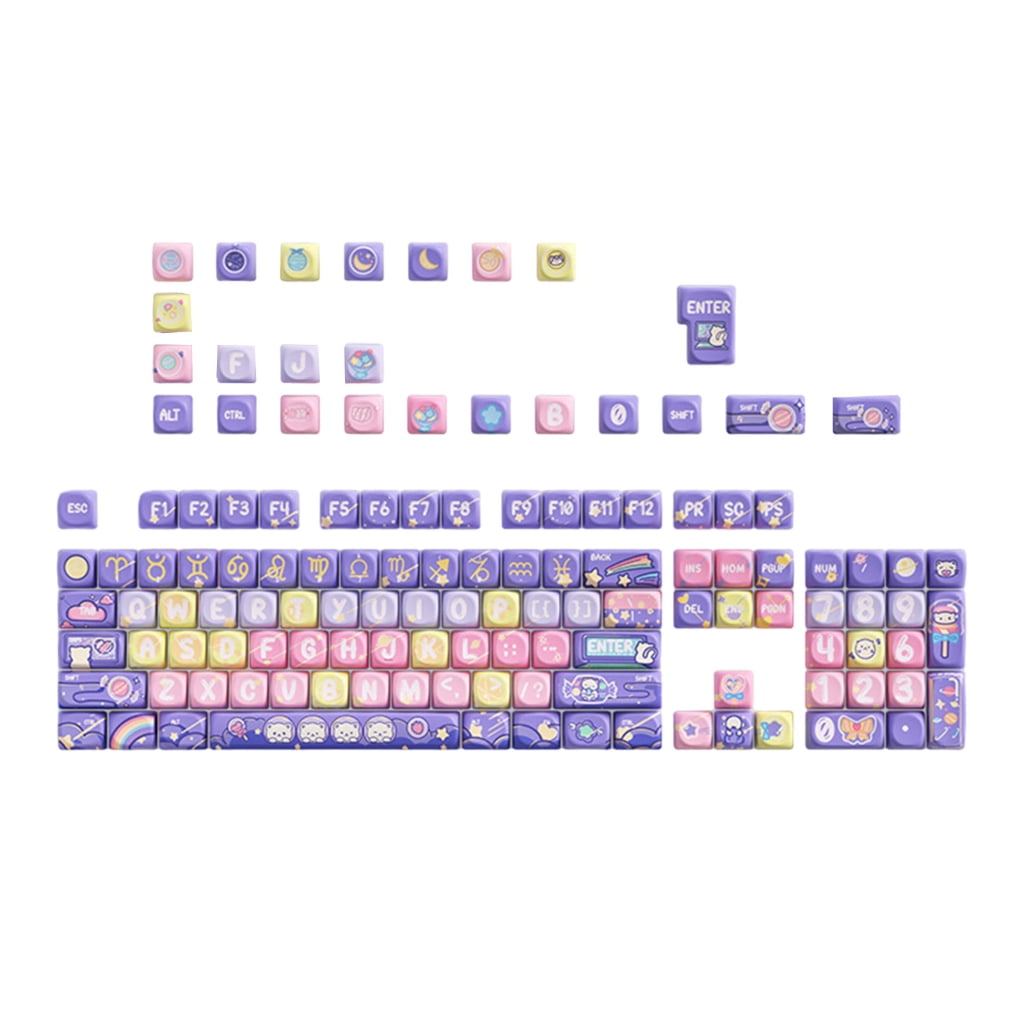 ZPAQI 128PCS Computer Keycaps for Game Mechanical Keyboard Keycap Set ...