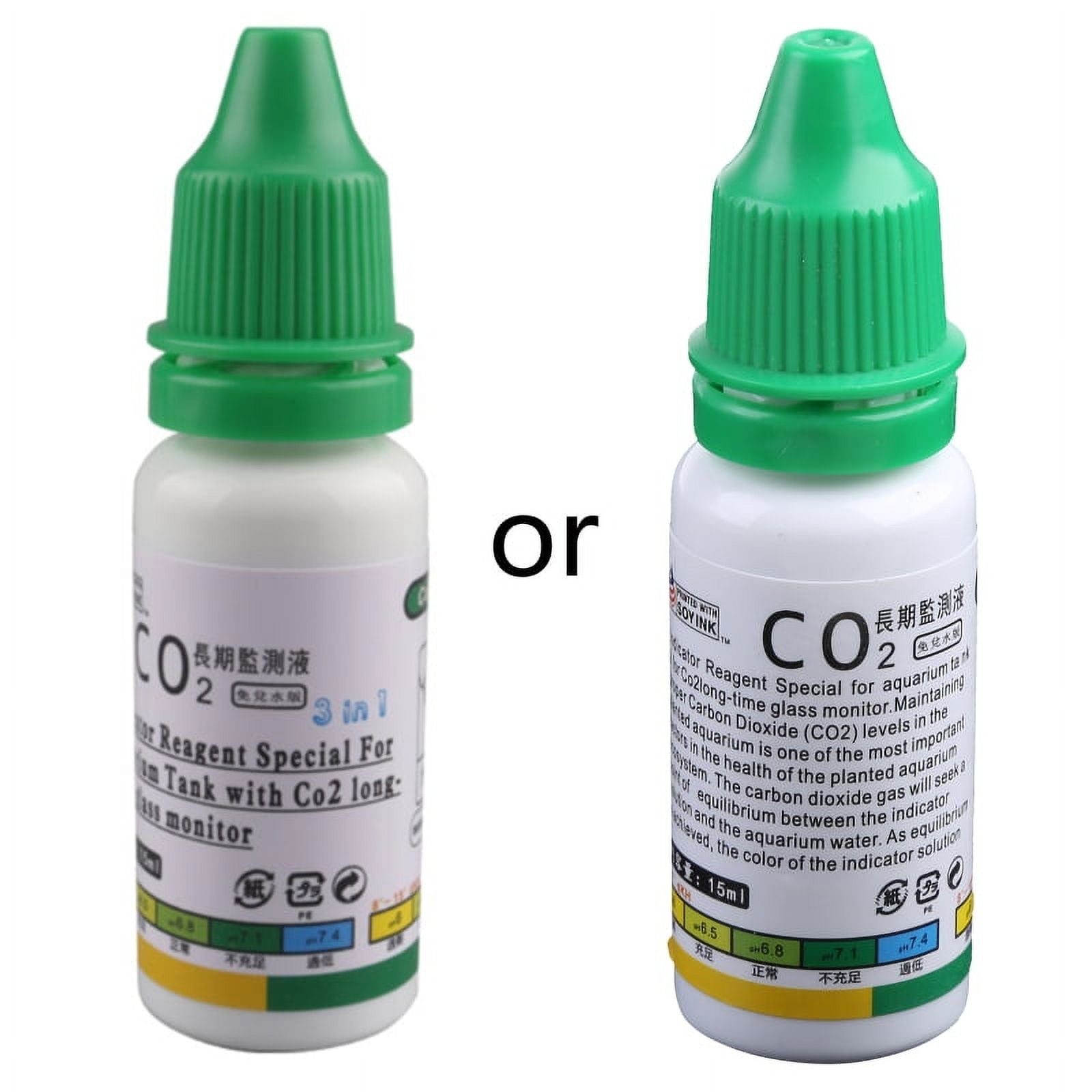 ZPAQI 15ml Aquarium CO2 Indicator Solution Monitor Fluid Glass Carbon ...