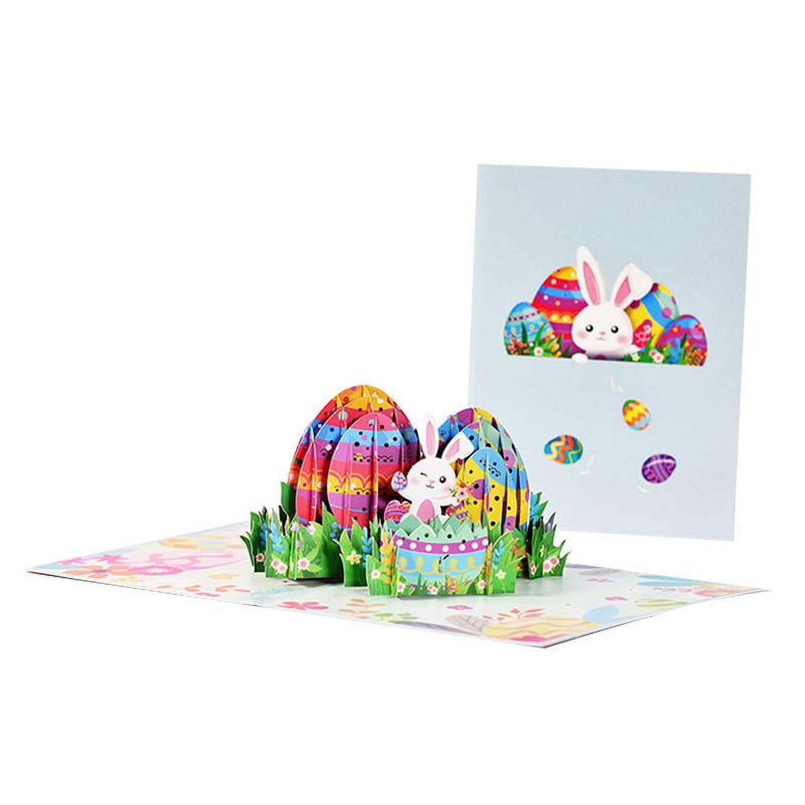 ZPAQI 3D for Pop Up Cards Happy Easter Greeting Cards Rabbit Bunny Egg ...