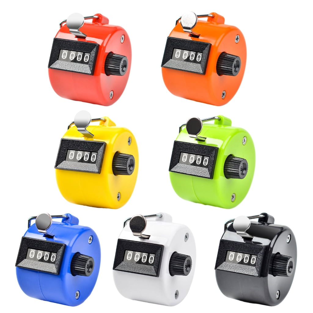 ZPAQI 4-Digits Hand Mechanical Counters Clickers Pitch Counter Hand ...