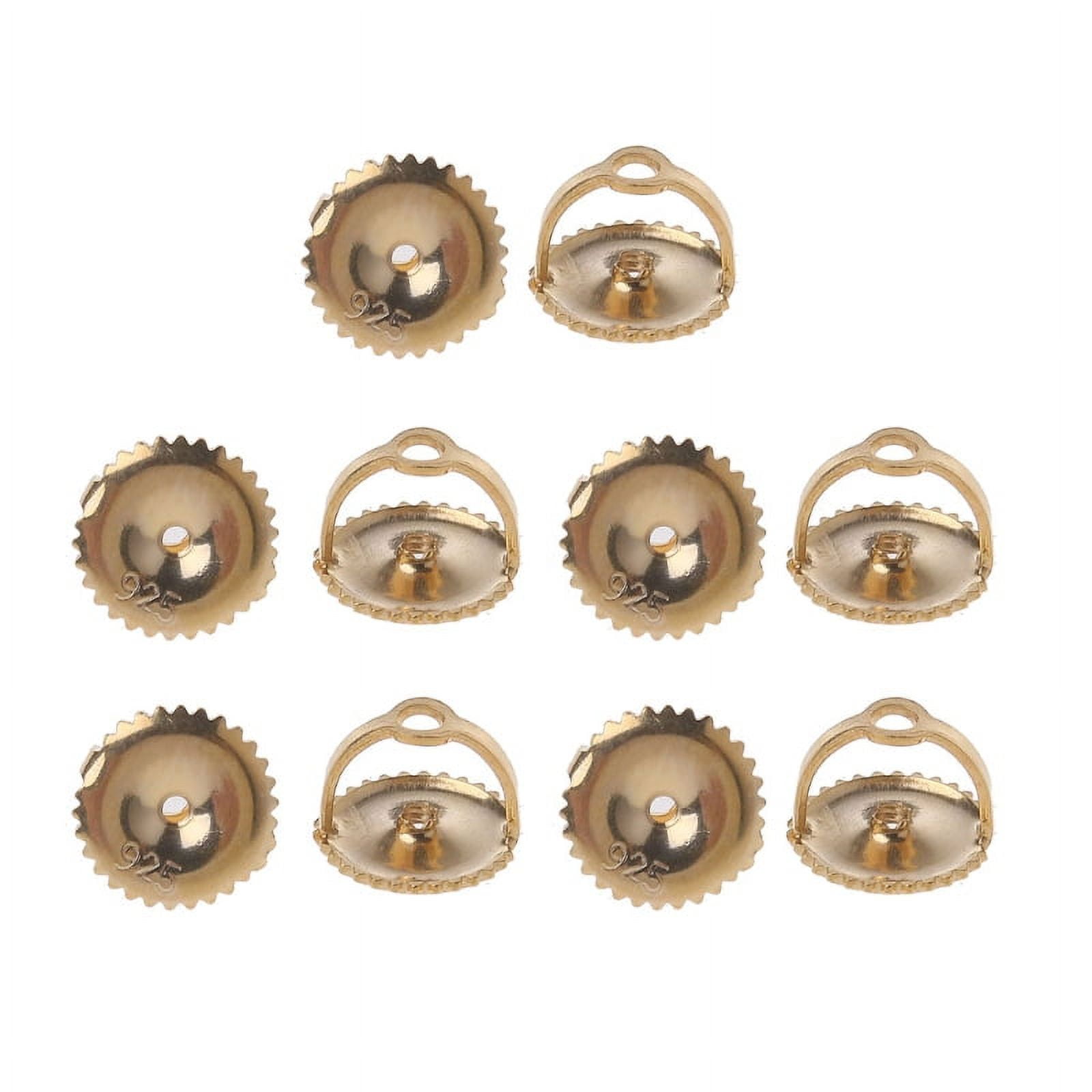 ZPAQI 5-Pair Screw Earring Backs Secure Screwbacks Screw on Earring ...