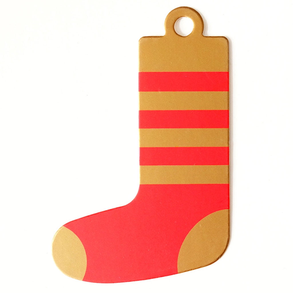 ZPAQI 50pcs Christmas Gift Hang Tags Cute Tree Star Sock Pattern ...