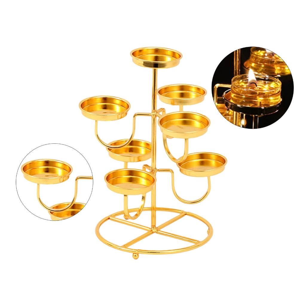 ZPAQI 7 Branch Candle Holder Table Centerpieces Candlesticks Metal ...