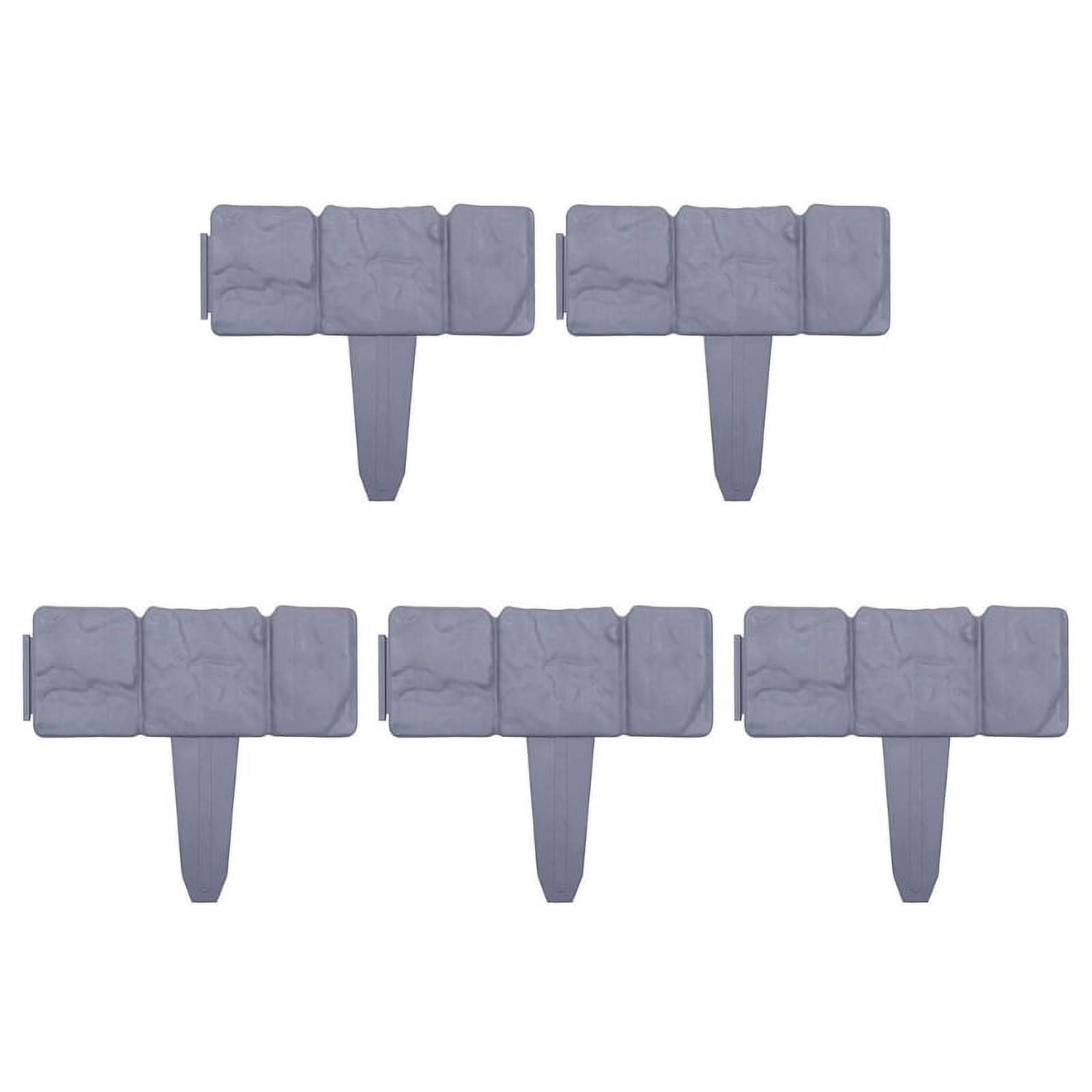 ZPAQI 9.64” x 5.12” Black Plastic Garden Border Edging (5 Count ...