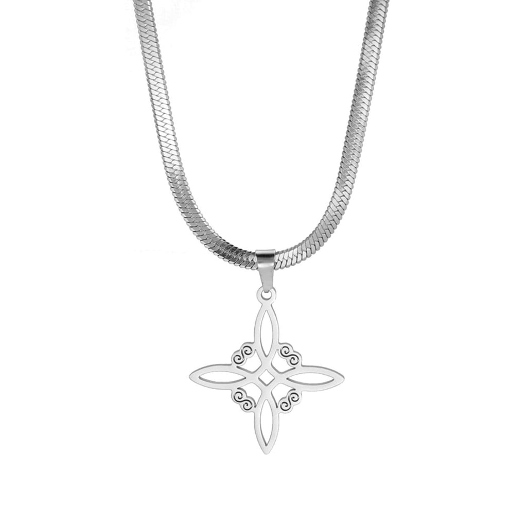 ZPAQI Amulet Witch Knot Stainless Steel Chain Necklace for Women Drop ...