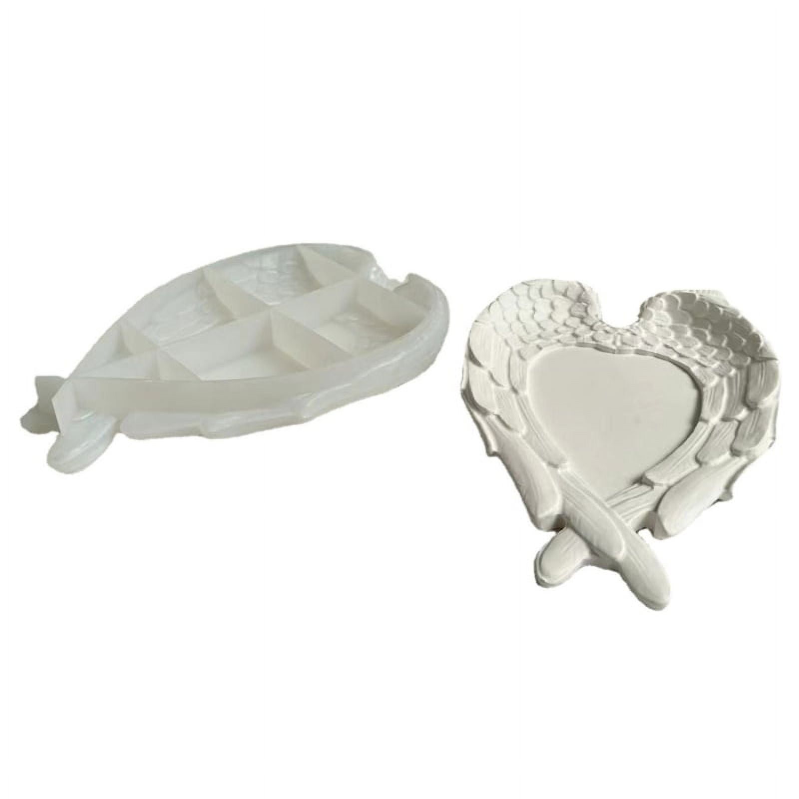 ZPAQI Angel Wing Shaped Storage Tray Feather Dish Plate Organiser ...