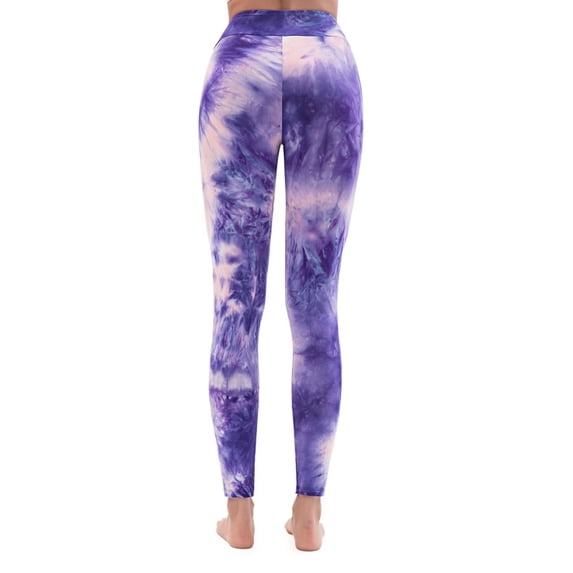 ZPAQI Body Building Tie Dye Yoga Pants High Waist Seamless Running ...