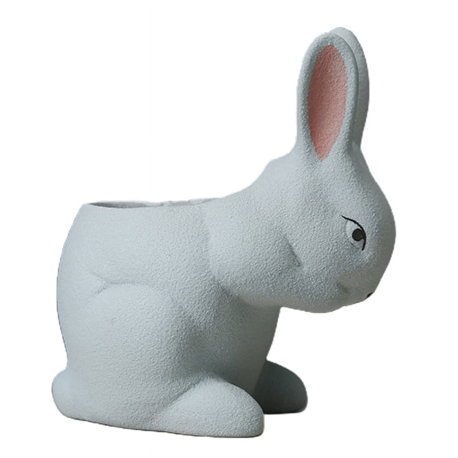 ZPAQI Cartoon Rabbit Bunny Ceramic Succulent Planter Animal Shaped ...