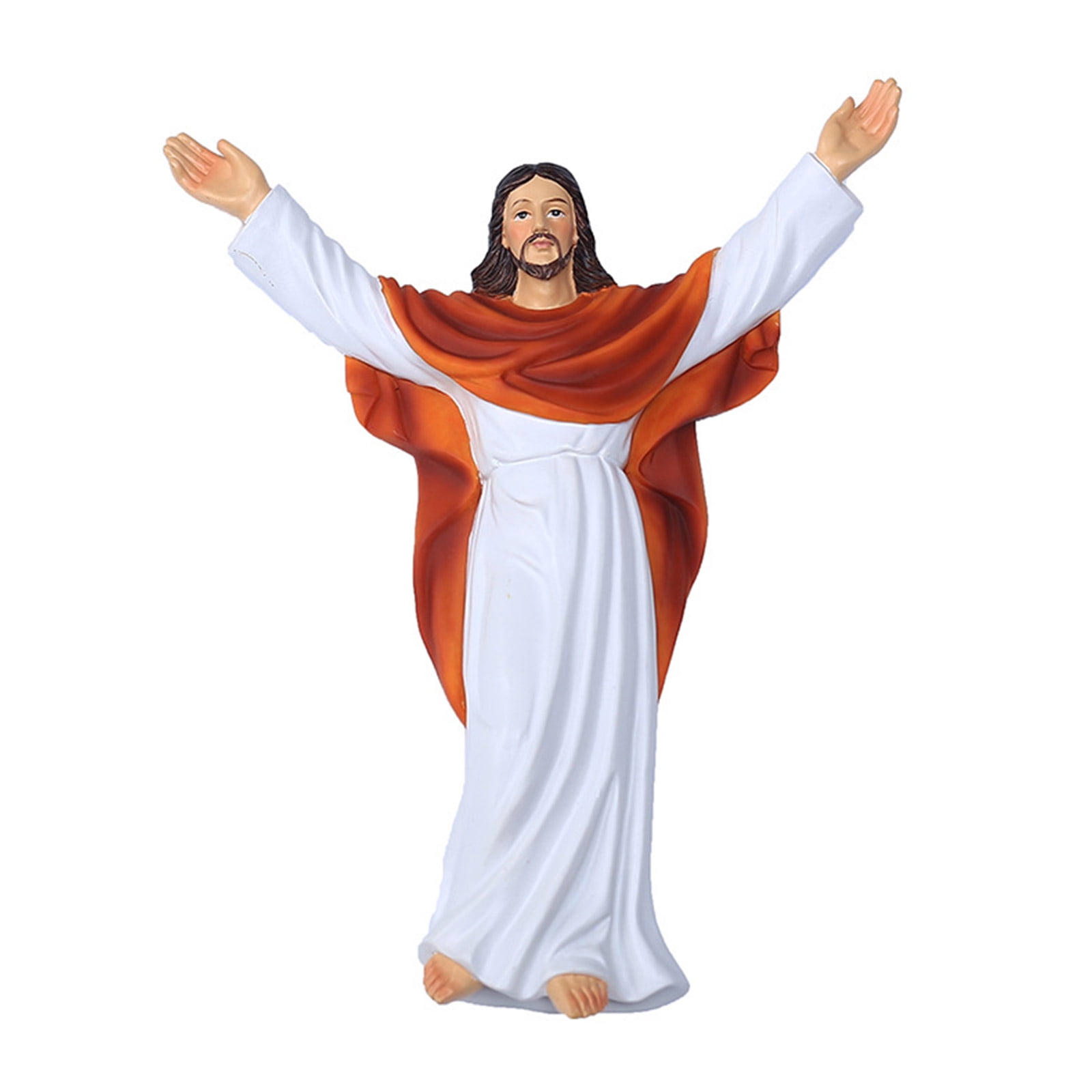 ZPAQI Christian Jesus Figurine Hand Painted Resin Catholic Figure ...