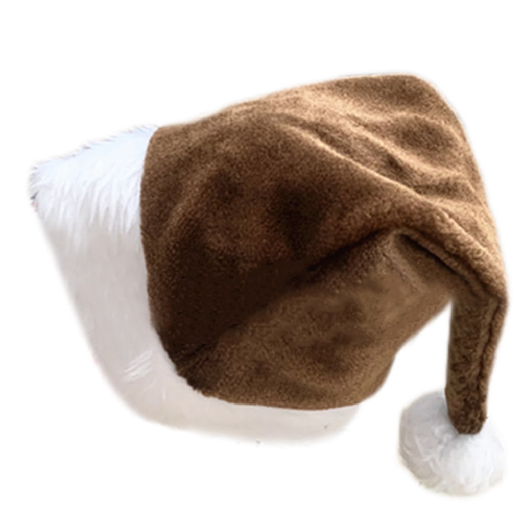 ZPAQI Christmas Hat Plush Santa Hat Christmas Party Hat Navidad Props ...